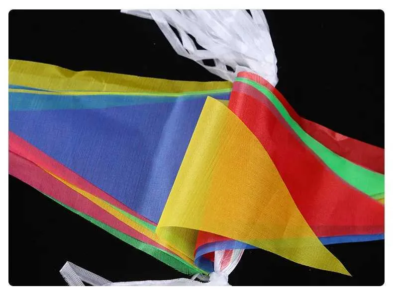 Vibrant 50/Colorful Flags Banner Garland - Outdoor Party Wedding Decor ...