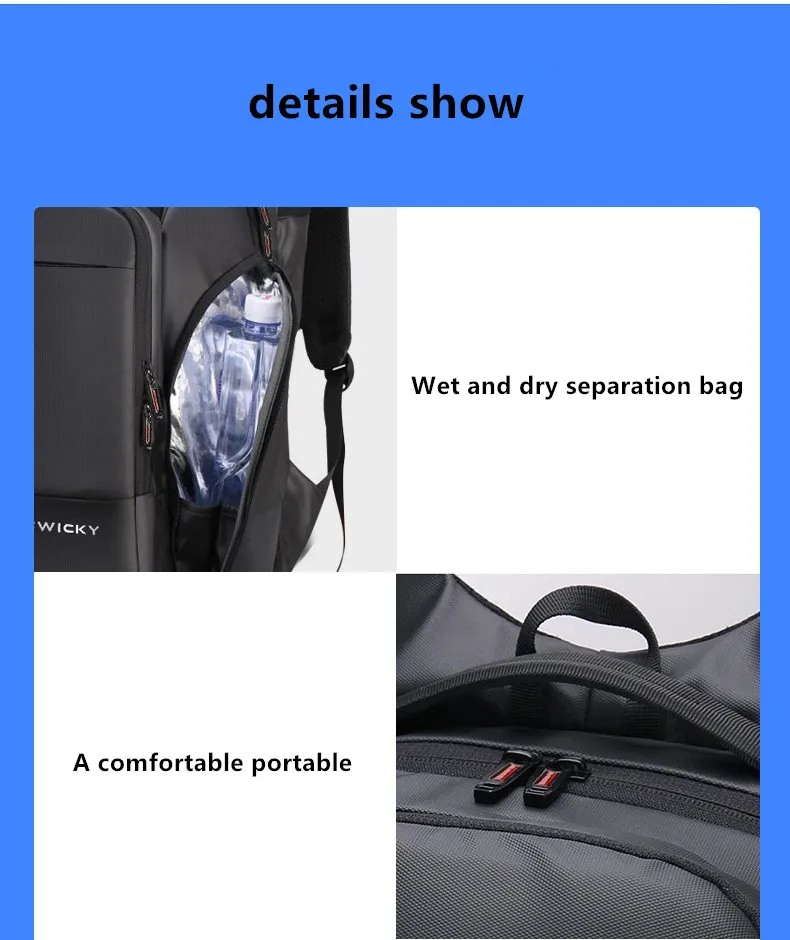 DHgate.com:SWICKY Men's Leather Anti-Theft Laptop Backpack with USB ...