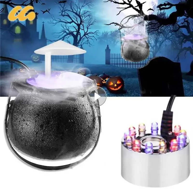 Halloween Witch Pot Cauldron Changing Party Prop Color Changing Holiday ...
