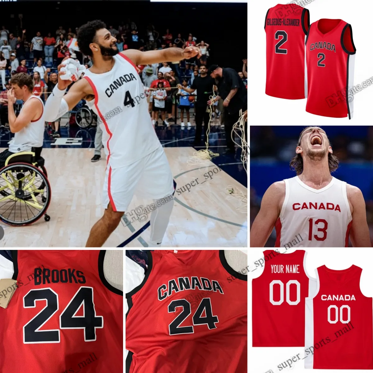 Personalized Team Canada Paris Champro Basketball Uniforms Personalized ...