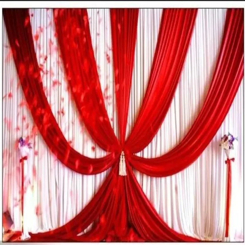 3m High X6m Wide Wedding Backdrop With Swags Event And Party Fabric ...