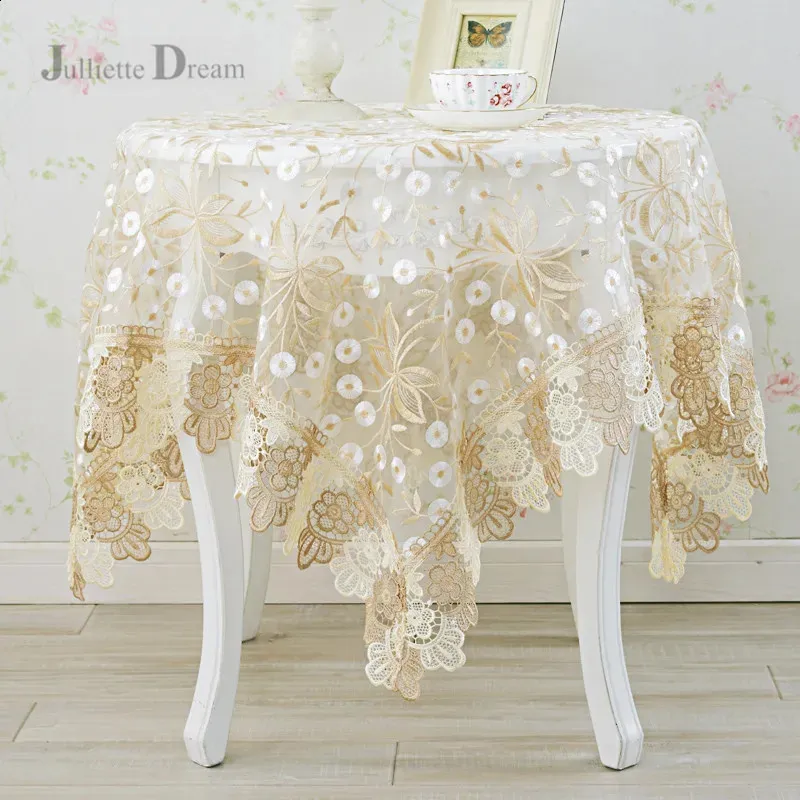 Elegant Lace Round Tablecloth: 240cm Diameter, Quality Yarn Fabric for ...