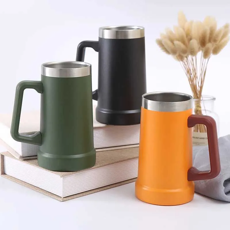 700ml Stainless Steel Beer Mug: Large Capacity, Vacuum Insulated ...