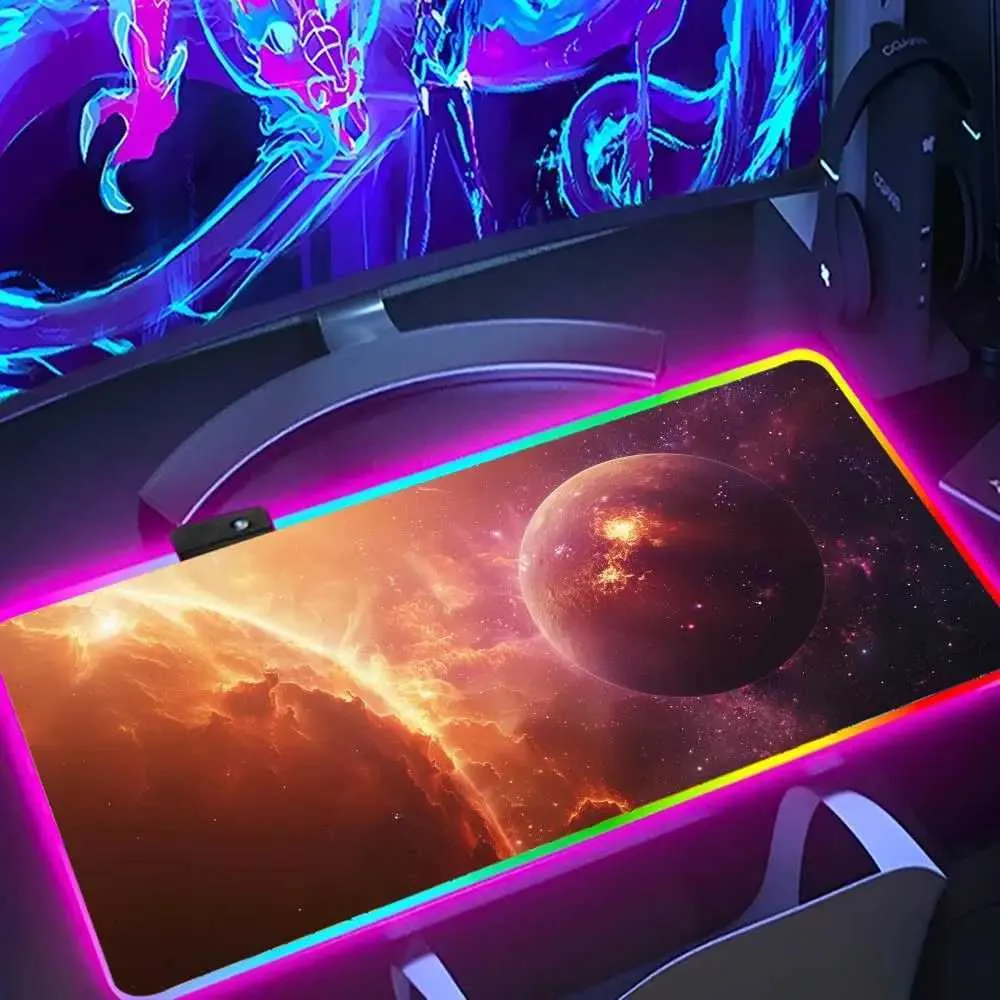 XXL RGB Gaming Mouse Pad: Anime Design, Large LED Mouse Mat, Extended ...