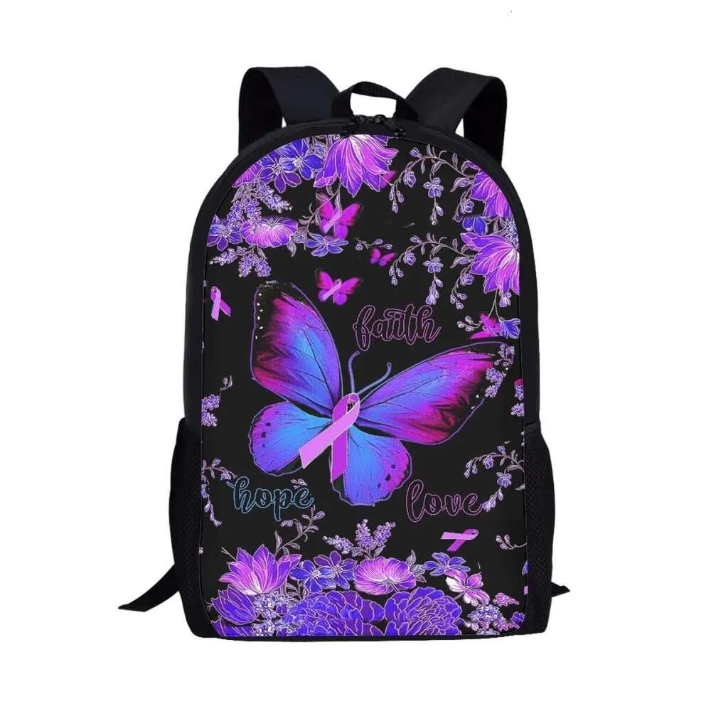 Personalized 3D Printed Purple Gradient Butterfly Butterfly Backpack ...