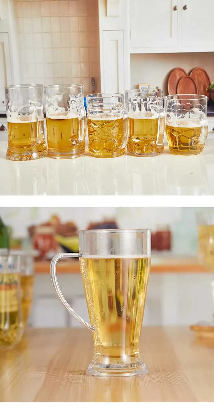 Shatterproof Drinking Glasses - Unbreakable Acrylic Cups for Beer ...