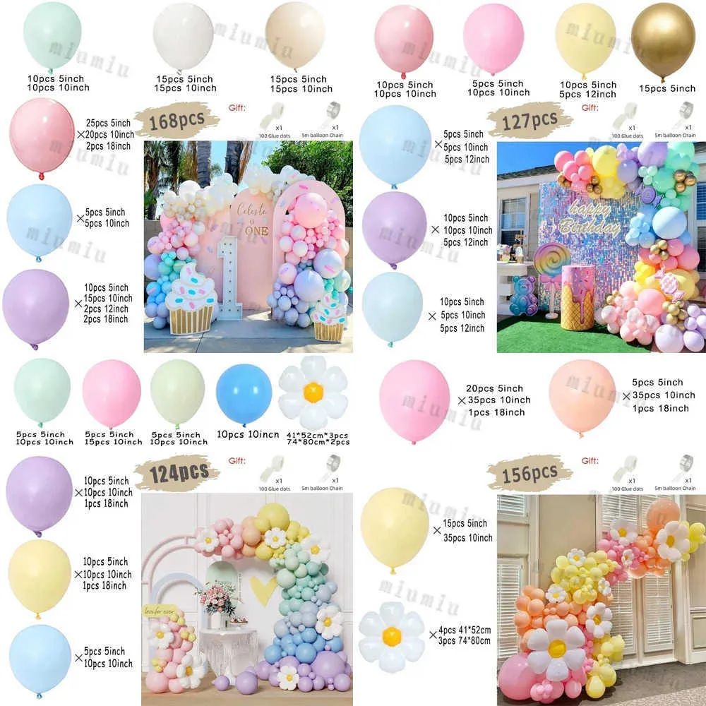Party Balloons Macaron Balloon Garland Arch Kit Pastel Pink Balloons ...