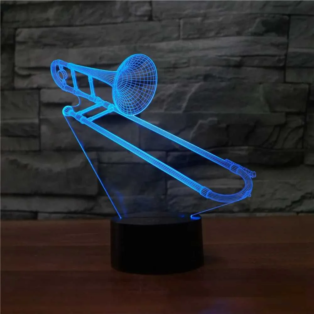 3D Trombone Night Light: Touch Table Lamp for Kids & Teens - Perfect ...