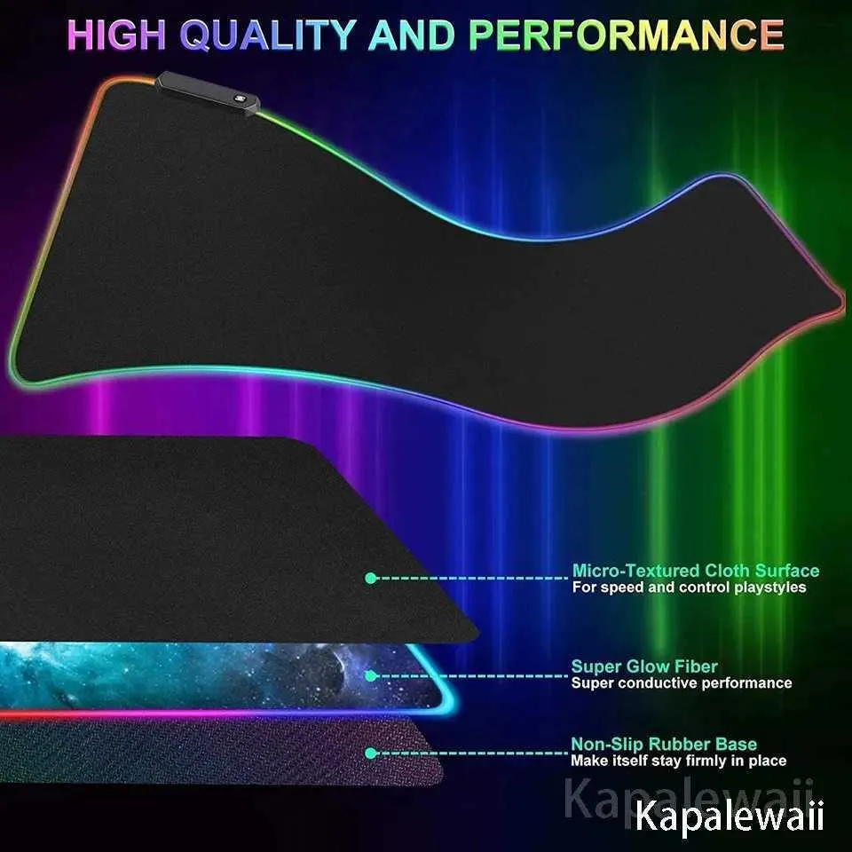 XXL RGB Gaming Mouse Pad: Anime Design, Large LED Mouse Mat, Extended ...