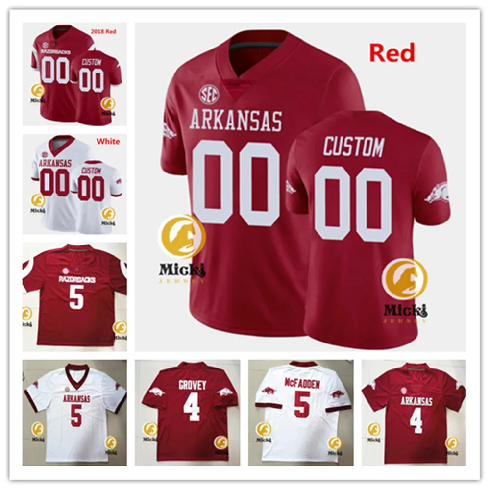 Arkansas Football Jersey, Ryan Mallett, Trajan Jeffcoat, Beaux Limmer ...