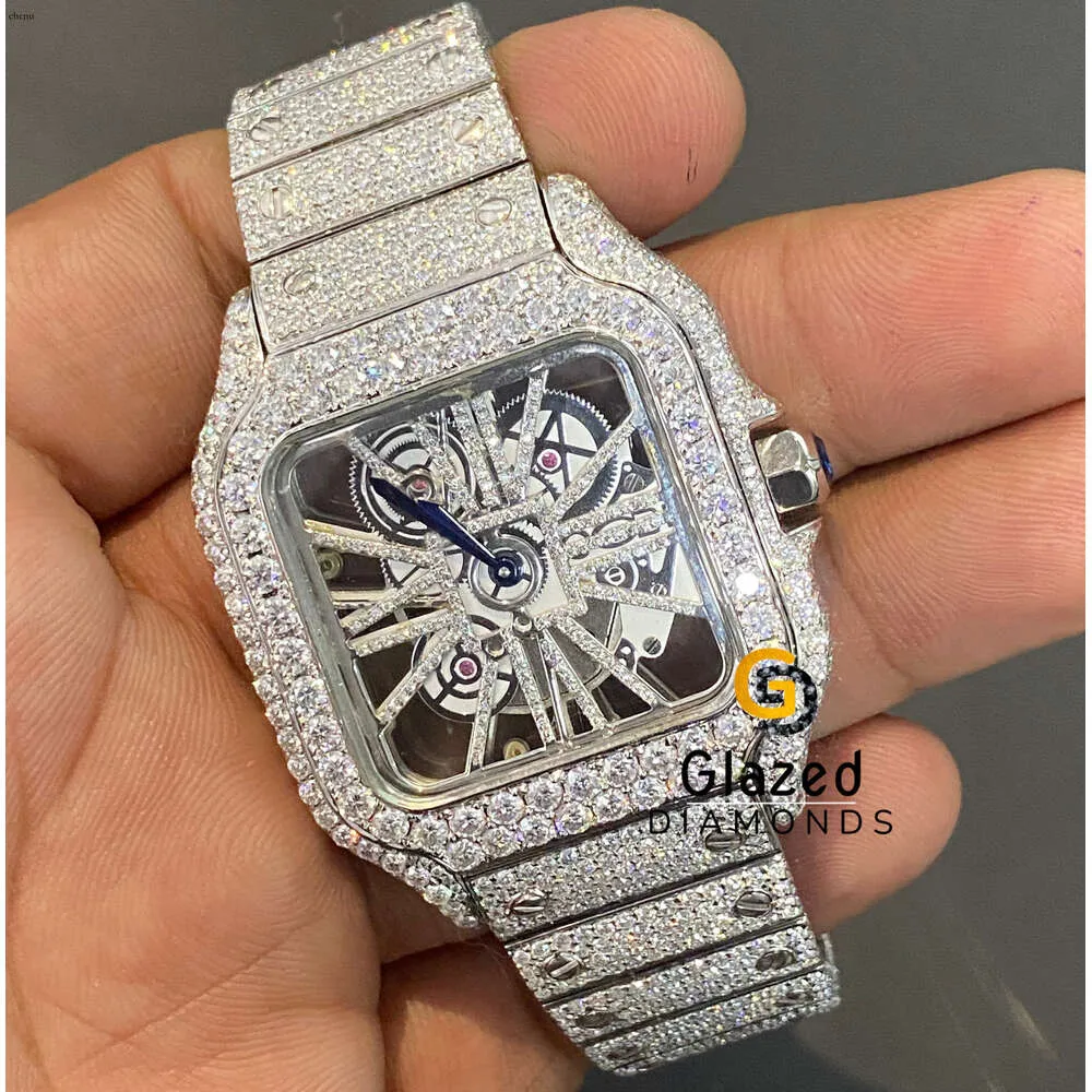 DHgate.com:Men's Iced-Out Hip Hop Skeleton Watch: VVS Clarity ...