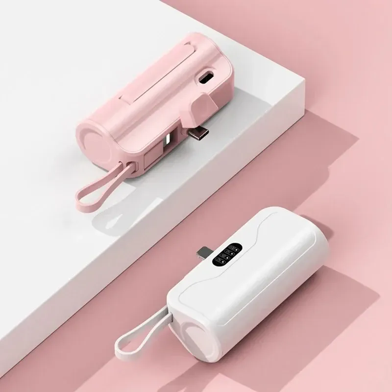 Capsule Wireless Power Bank 5000mAh Portable Charger For IPhone & USB C ...