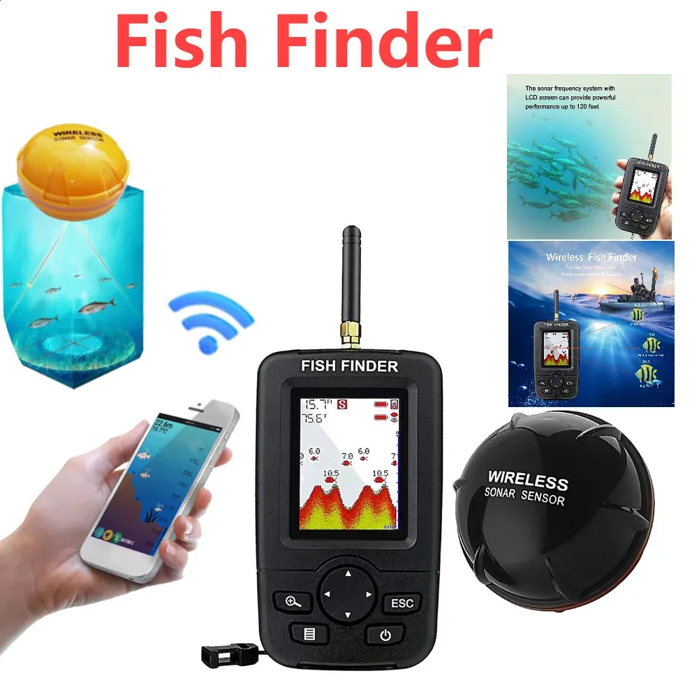 DHgate.com:Portable Fish Finder, 125KHz Sonar Depth Sounder Alarm with ...