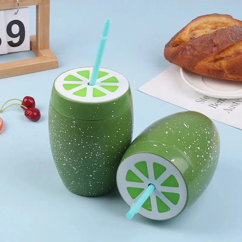 Disposable Lemon-Shaped Cup with Lid and Straw for Parties Pack of 240 ...