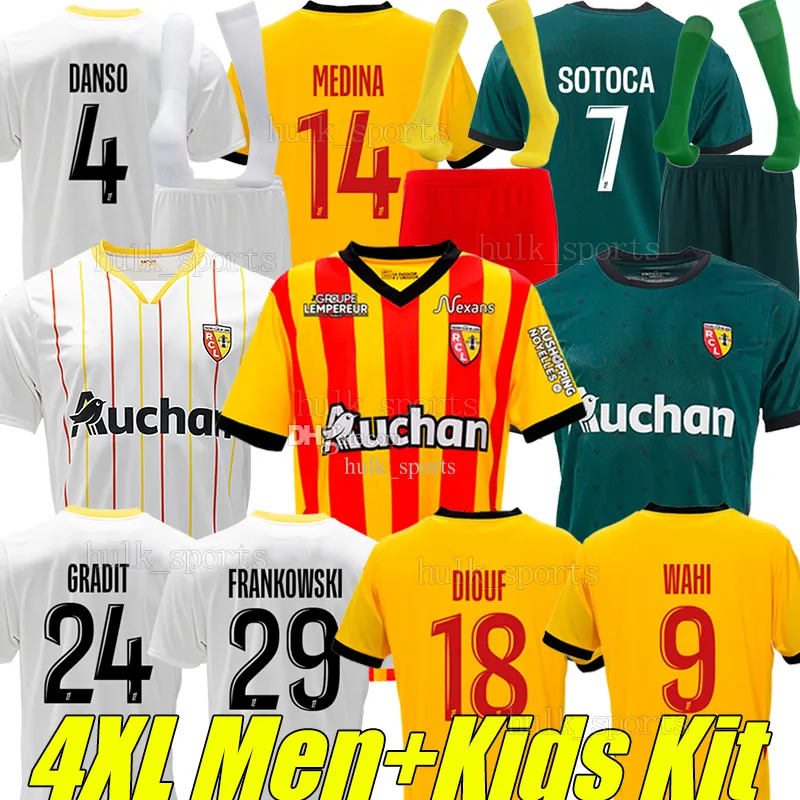 Retro Ireland Soccer Kit With 4XL 24/25 Maillot RC Lens For Men, Kids ...