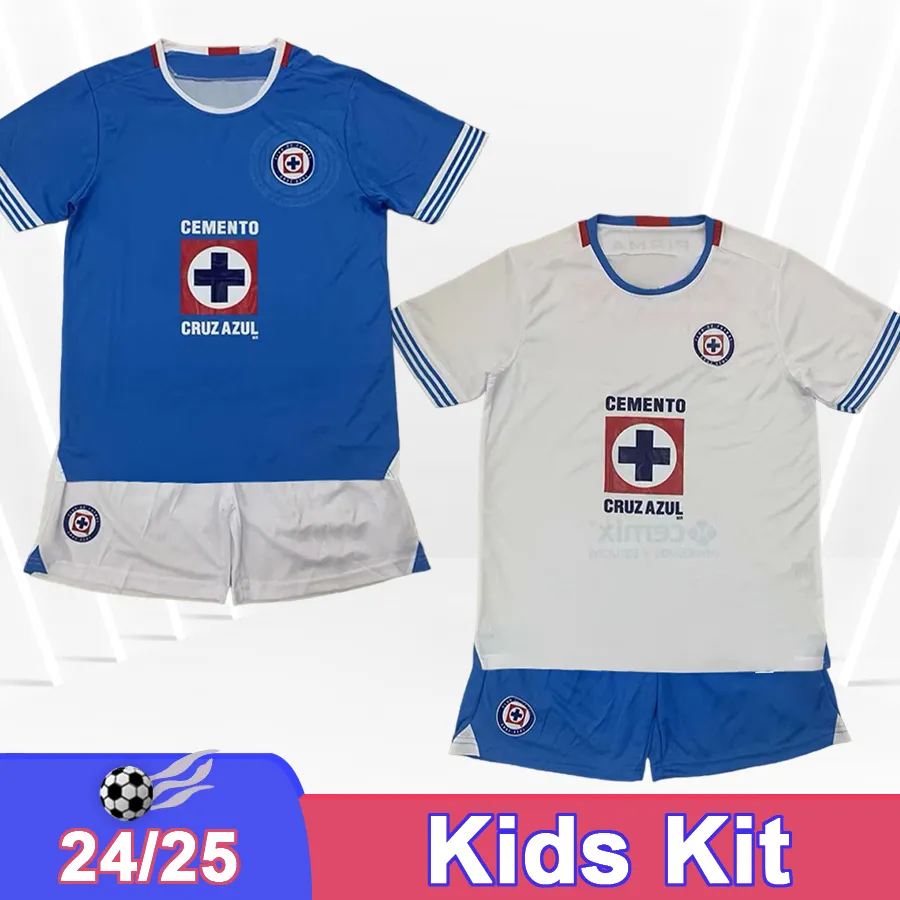 24 25 25 CRUZ Azul Kids Kit Soccer Jerseys Huescas Sepulveda Rodriguez ...