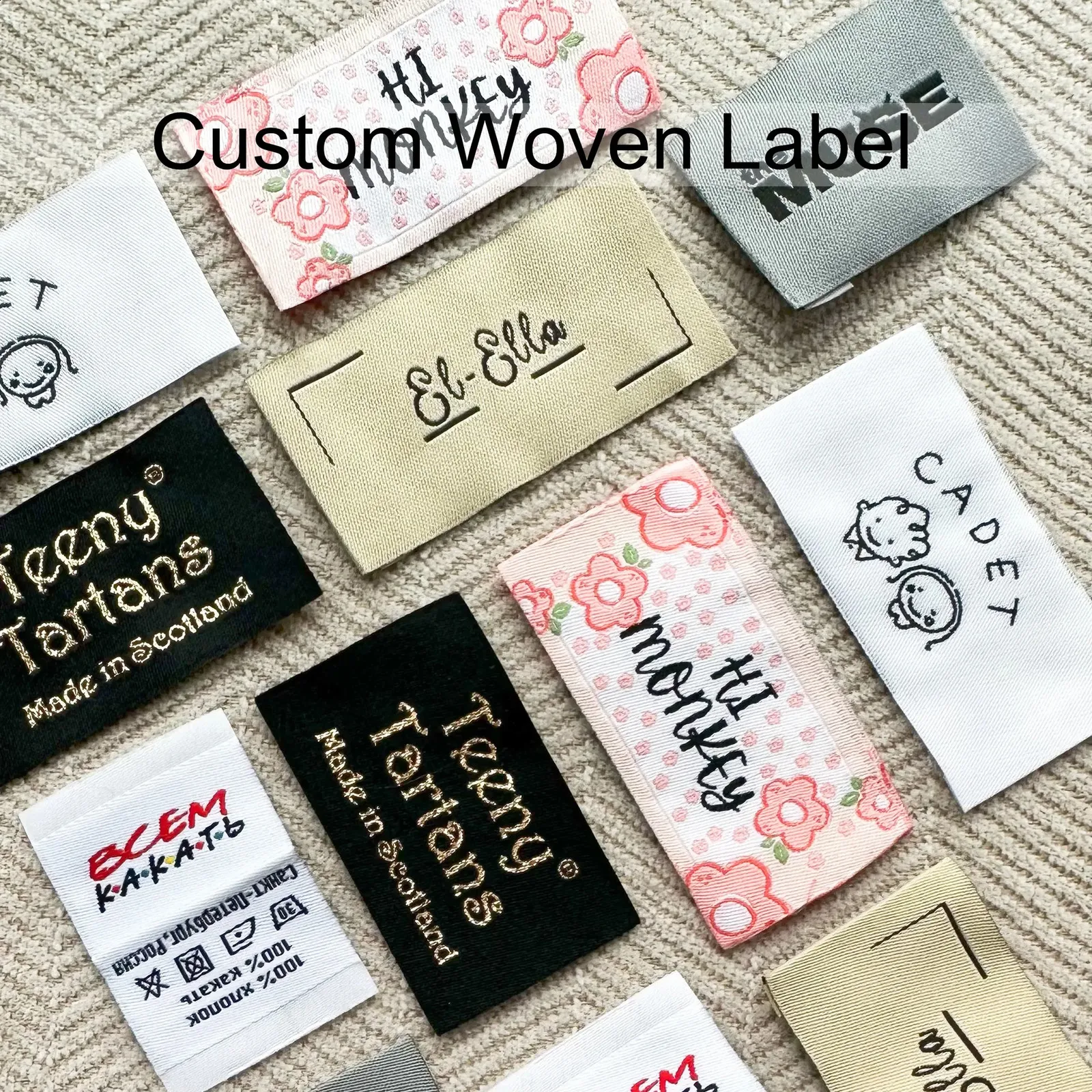 Custom Woven Labels Personalized Sewing Labels For Clothing, Shoes ...