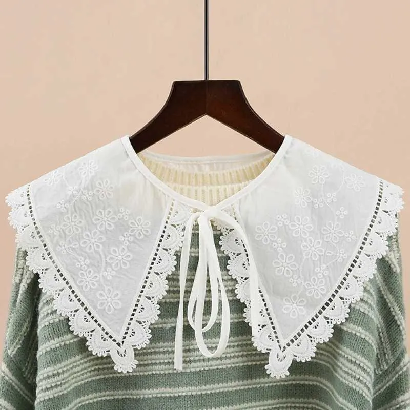 Floral Lace Dickey Capelet: Elegant Fake Necklace Women's Embroidery ...