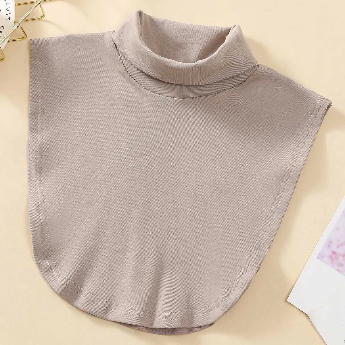 Women's Knitted High Neck Collar - Fashionable Fake Turtleneck Scarf ...