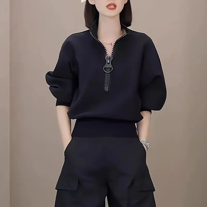 Stand-up Collar Zipper Top: Versatile Sportswear for Women's Fashion ...