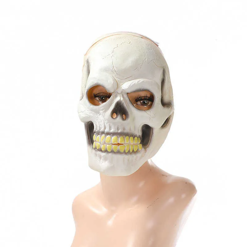 Horror Half Face Foam Latex Skull Mask For Halloween And Festivals ...