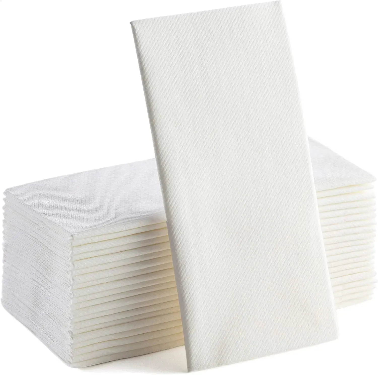 Paper Dinner Napkins: Long Linen-Feel Disposable Table Napkins 30x43cm ...