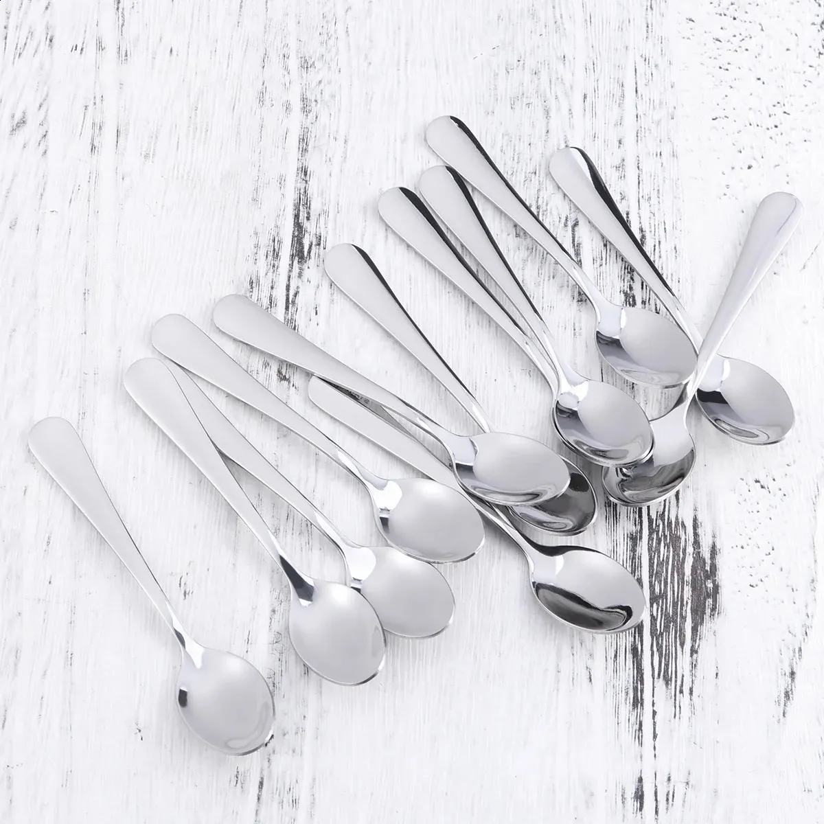 Stainless Steel Serving Spoons Set Of 12 Mini Spoons, Ideal As Ice ...