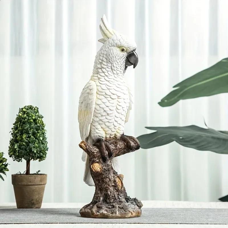 Vivid Resin Parrot Statue | Decorative Figurines | Home & Garden Decor ...