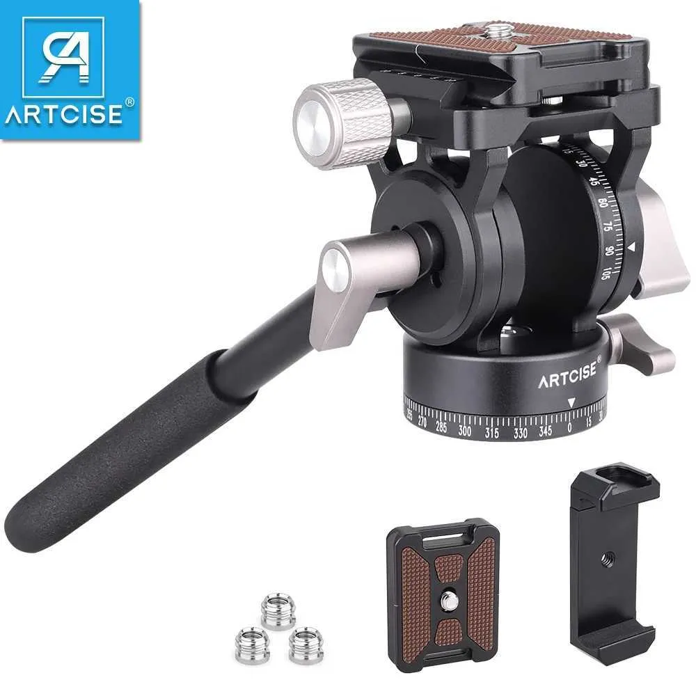 ARTCISE VH01 360 Panoramic Tripod Head, Hydraulic Shock Absorber, Fluid ...