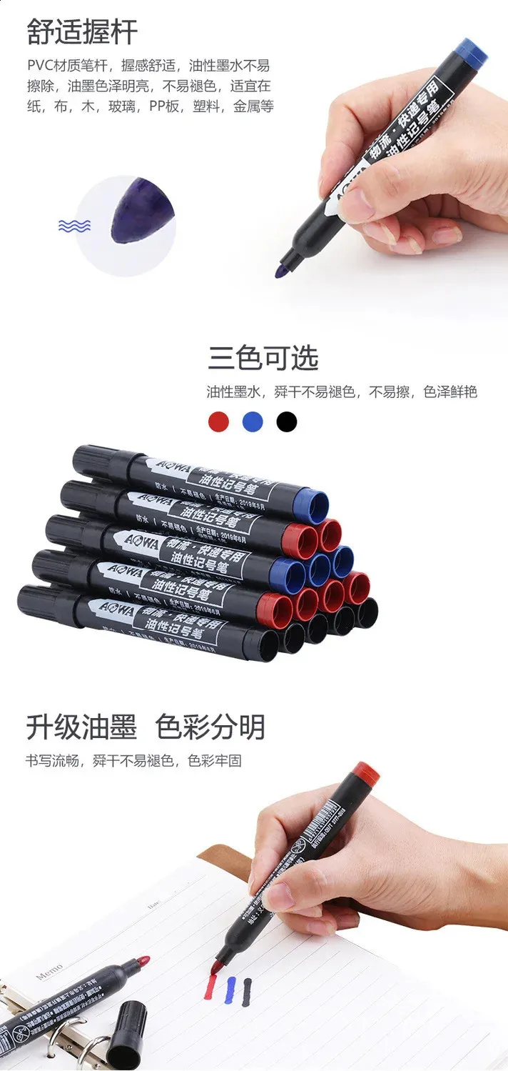 50/Premium Oil-Based Permanent Paint Marker Pens, Waterproof Quick ...
