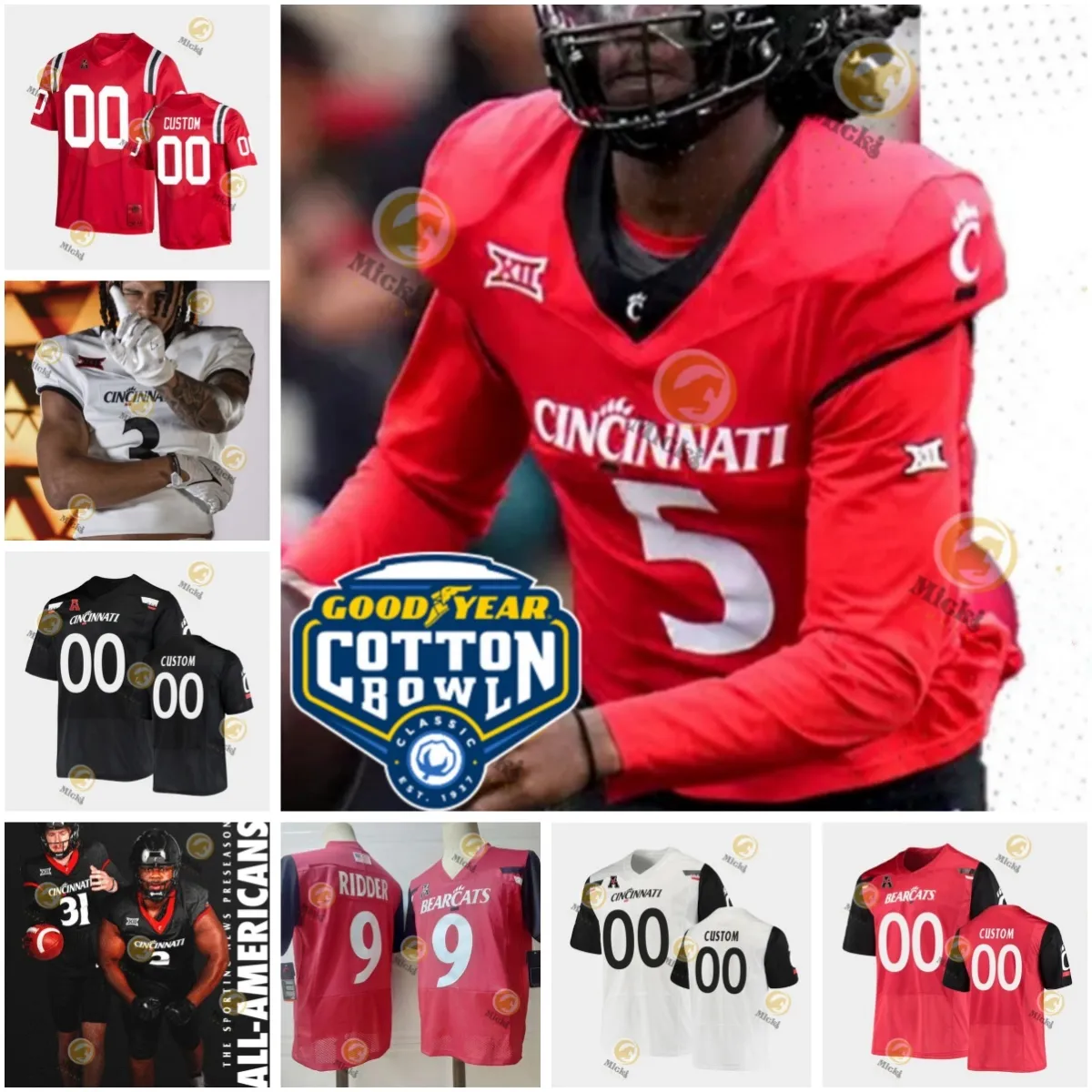 Custom 2022 BIG 12 Bearcats American Football Shirts With Travis Kelce ...