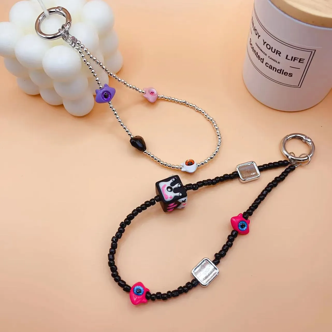 Devil's Eye Beaded Phone Charm - Y2K Cool Girl Aesthetic, Sweet Love ...