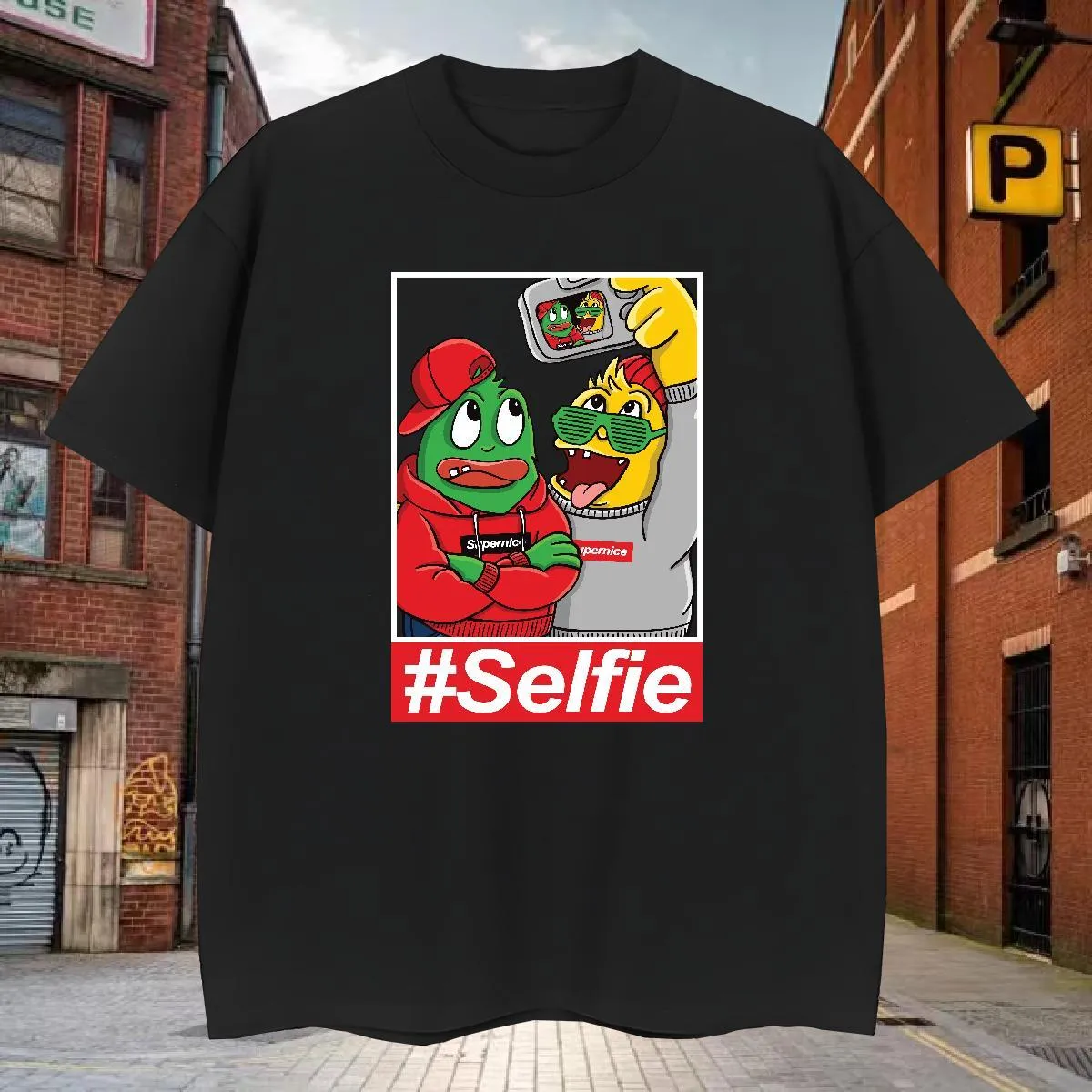 Men's Casual T Shirt 100% Cotton 230g Crew Neck Short Sleeve Cartoon ...