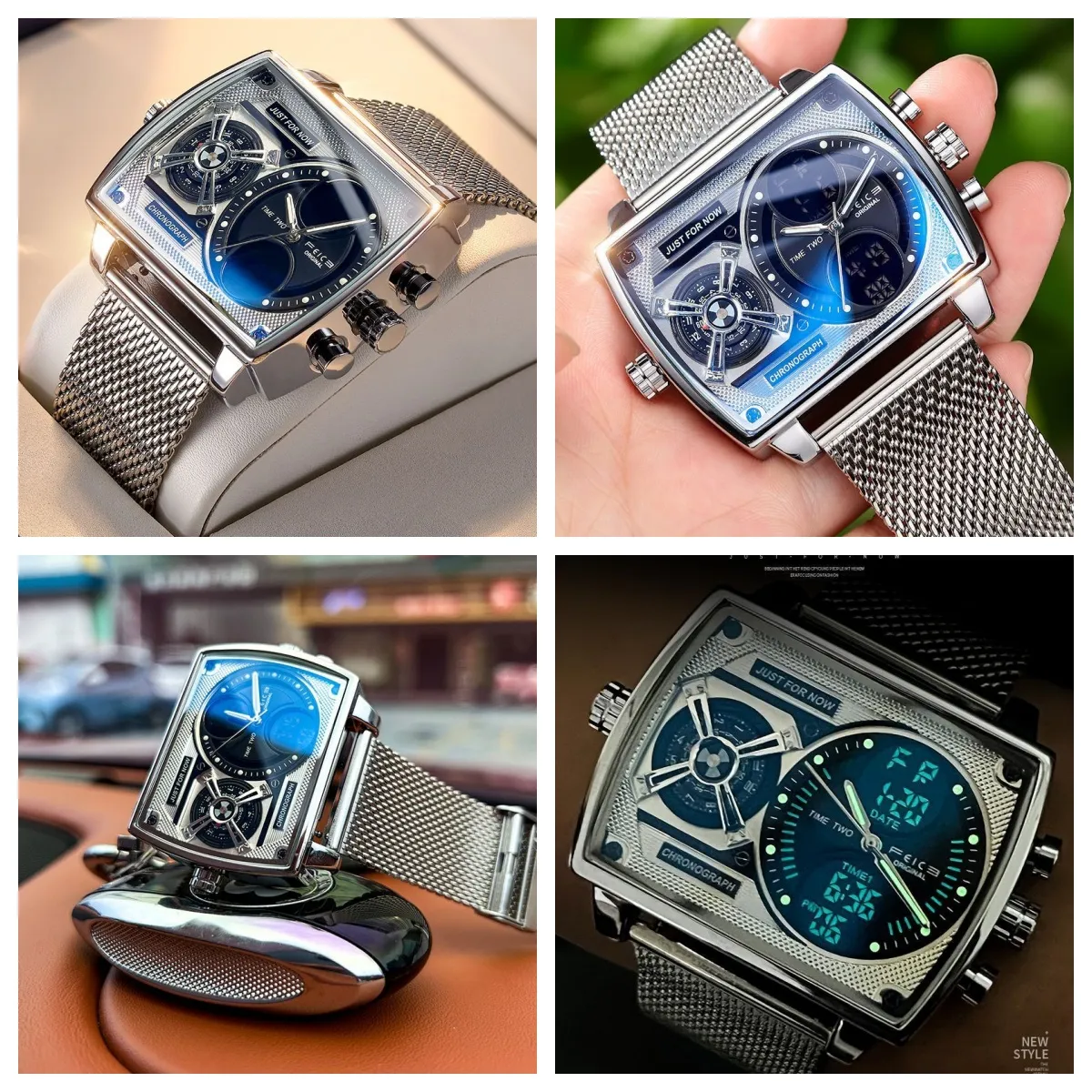 Feike Square Watch Advanced Large Dial Multi Function... From Htsm168 ...