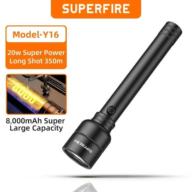 20W Powerful Rechargeable LED Tactical Flashlight - USB-C, Long-Lasting ...