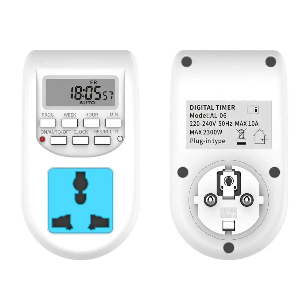 Digital Timer Switch - DE Plug, Programmable Weekly Electronic Timer ...