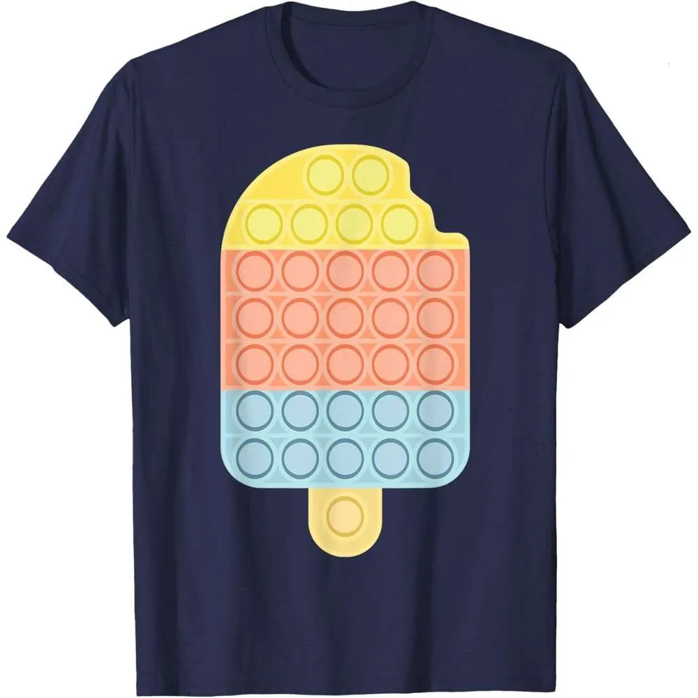 Mens T Shirt Push Pop Fidget Sensory Toy Bubble Ice Cream Funny Cute T ...