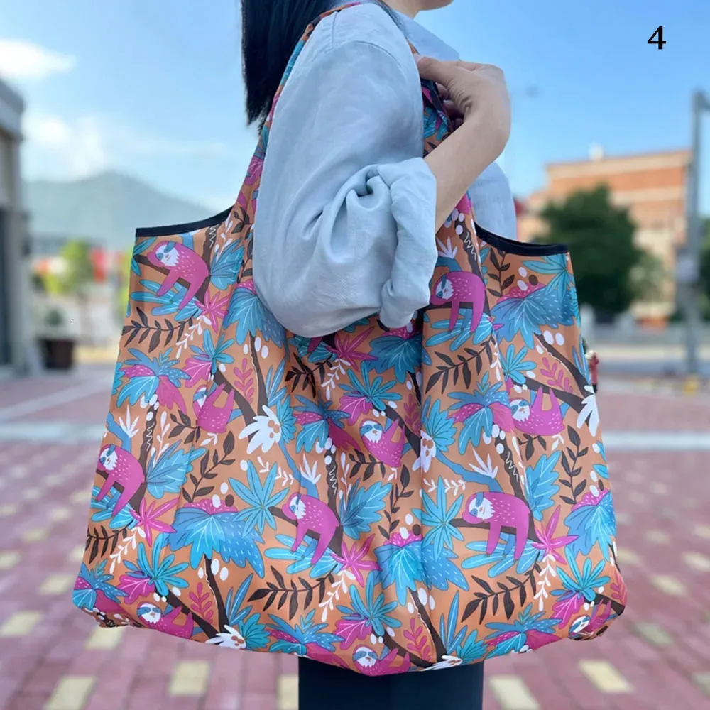Large Capacity Foldable Shopping Bag: Reusable, Washable Tote for ...