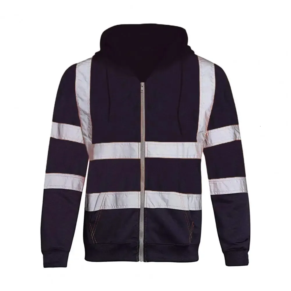 Reflective Zip Up Hooded Sweatshirt: Premium Insulated Work Jacket ...