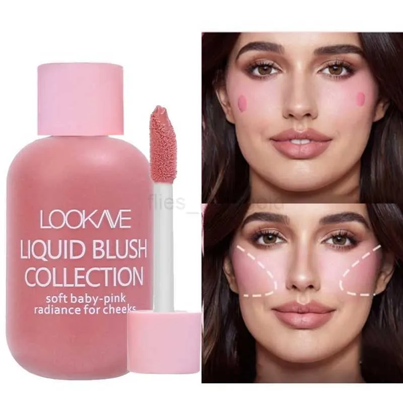 W240806 Mini Peach Pink Liquid Powder Blushers Waterproof Natural ...
