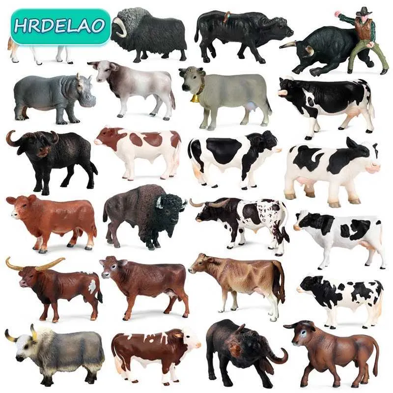 Farm Animal Toys | Miniature Cow Figures Set Realistic Zoo Animals For ...