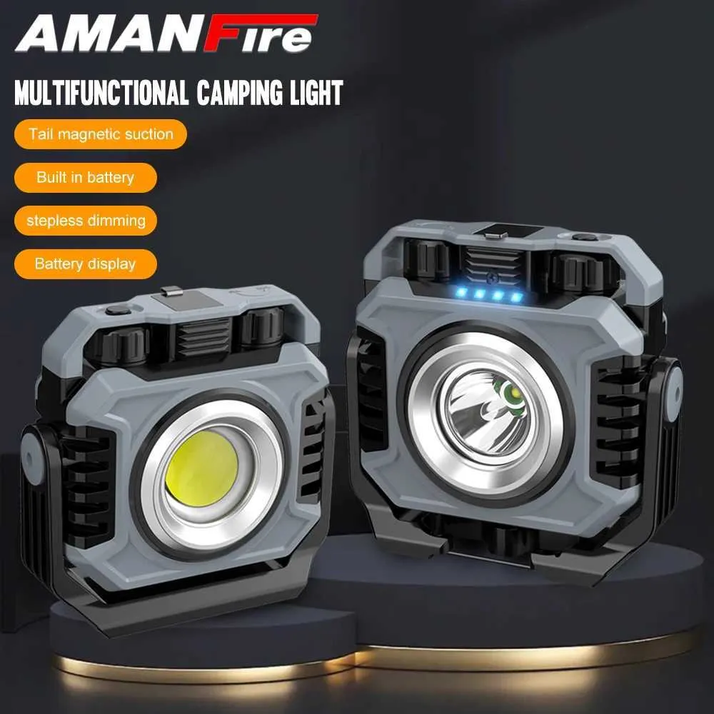 Super Bright LED Work Light - 1500LM COB Floodlight & 600LM Spotlight ...
