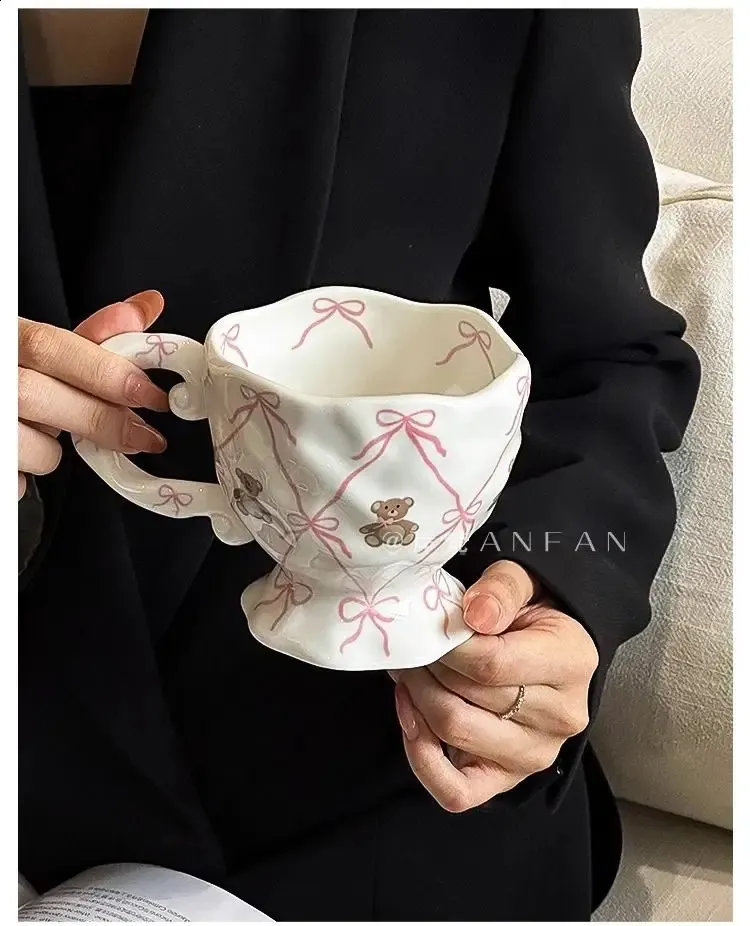 Cute Teddy Bear Coffee Mug - Premium Ceramic Teacup for Breakfast ...