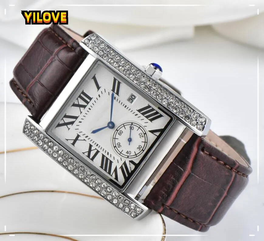 Designer Half Pins Men's Watch With Roman Tank Dial, Quartz Battery ...