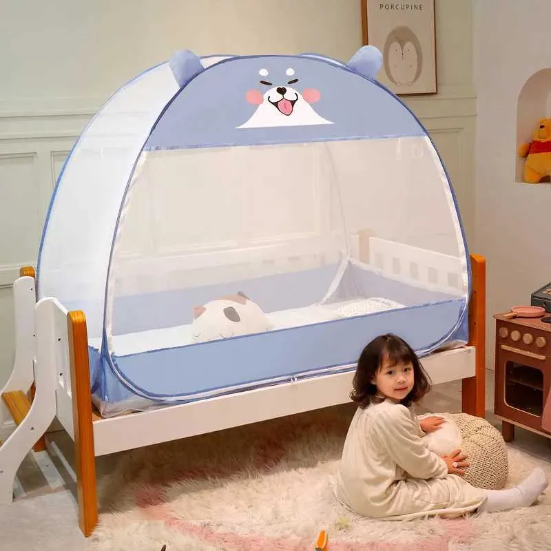 Children's Mosquito Net Crib Netting with Three Doors and Full Bottom ...