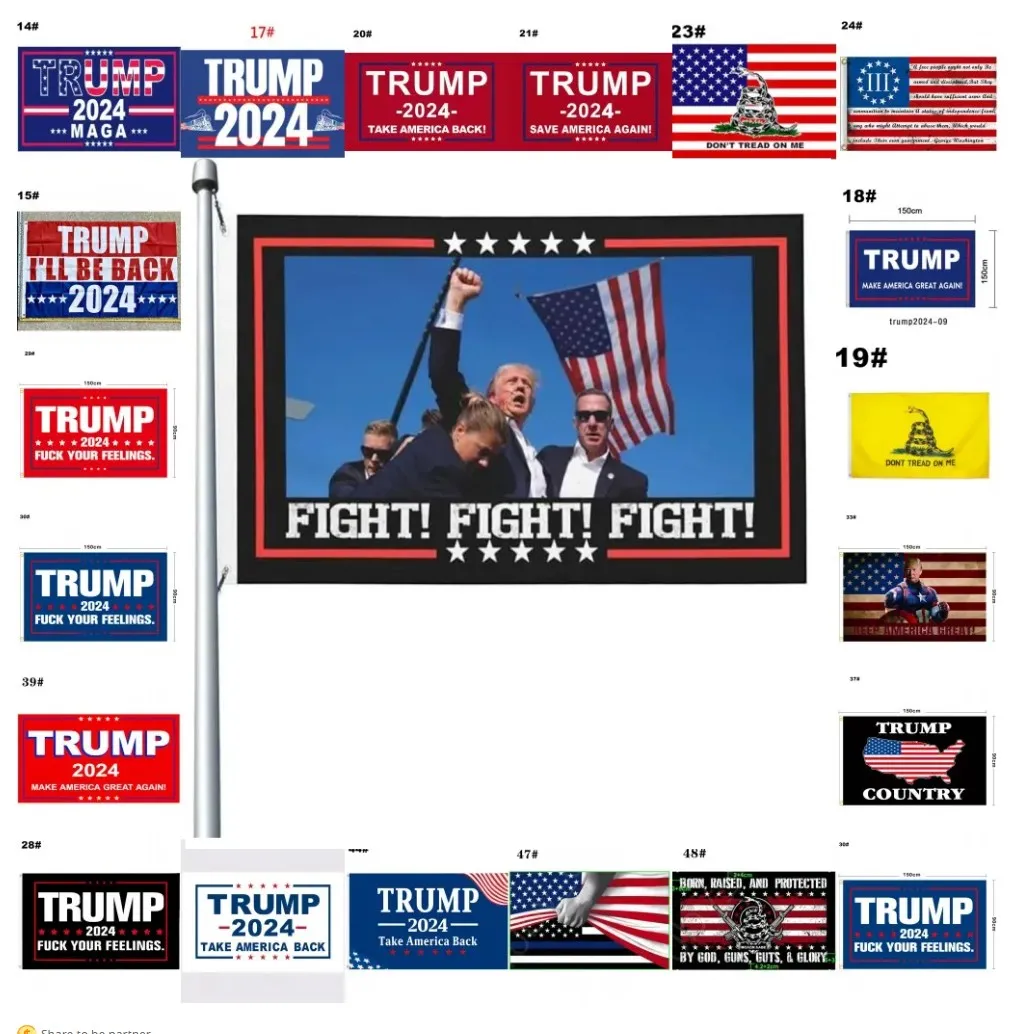 St John's Bay Shirts Big & Tall 120 Donald Trump Flags 3x5 Ft - 2024 Re ...