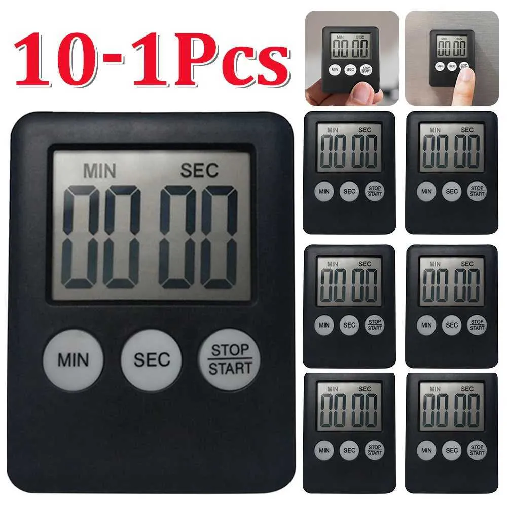 Digital Kitchen Timer with Magnet & Large LCD - Simple, Stylish Square ...