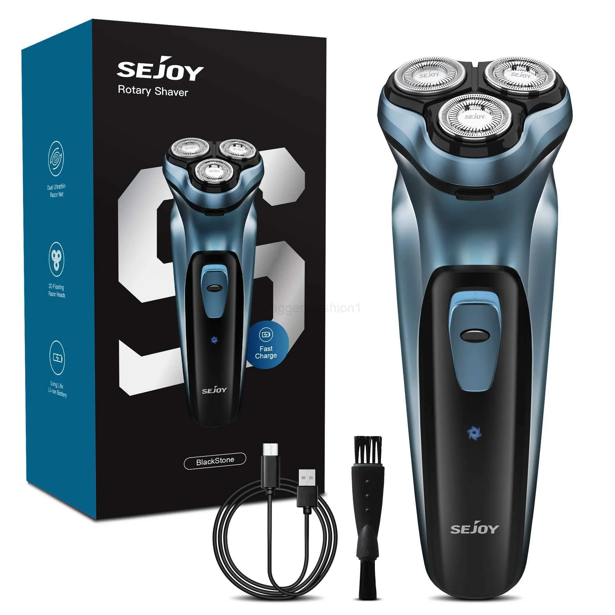 2-in-1 Rechargeable Rotary Shaver & Hair Trimmer - 3D Floating Blade ...