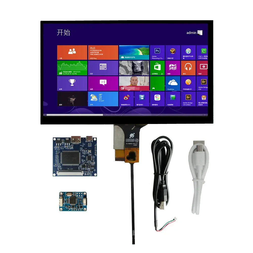 9 Inch HDMI LCD Touchscreen Monitor - 1024x600 Display, Driver Board ...