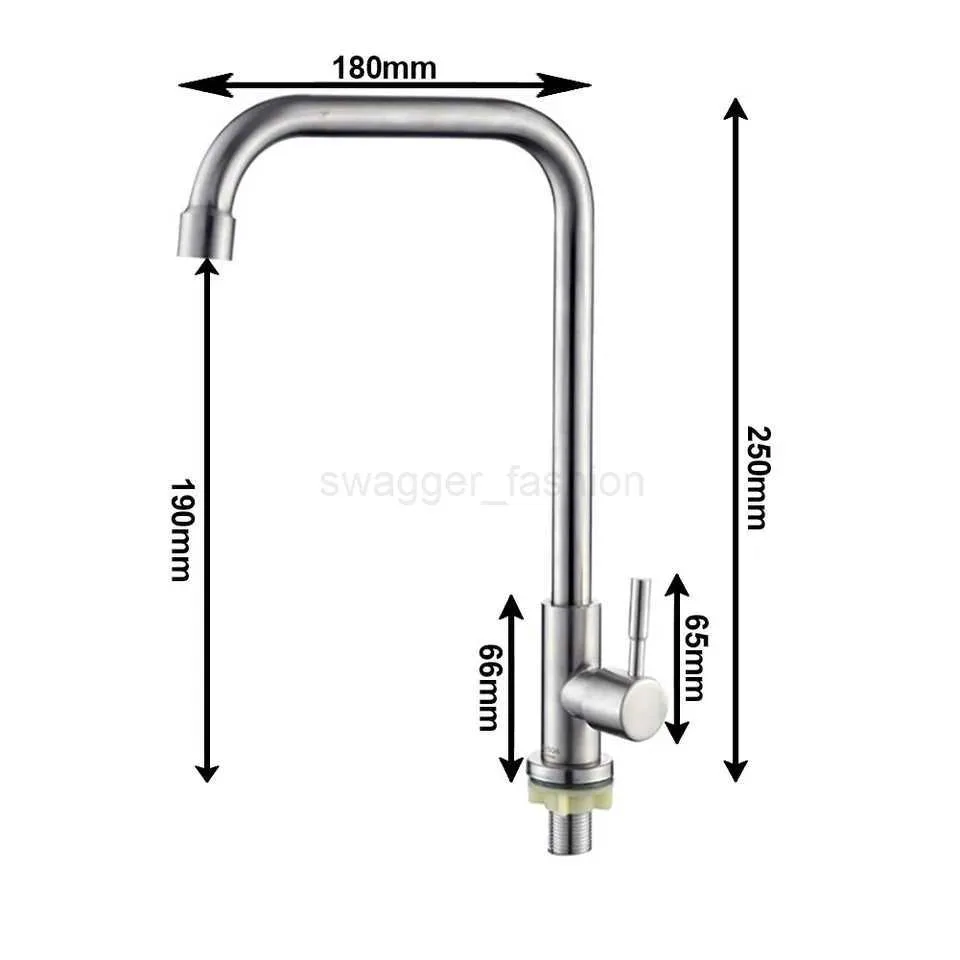 Stainless Steel Single Lever Kitchen Sink Spigot With Cold Mixer Tap ...